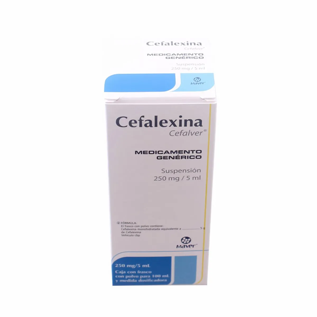 Cefalexina 150 mg/5 ml 100 mL Suspensión - Farmacias Dr. Ahorro