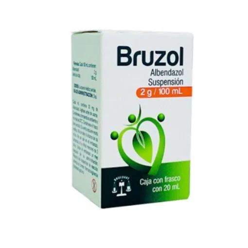 Bruzol Albendazol 20mg Suspensión (2g/100mL) 20mL. - Farmacias Dr. Ahorro